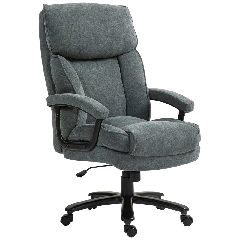 Hokku Designs Big and Tall Executive Office Chair Up to 450 lbs. Swivel Heavy Duty High Back Desk Chair Gray Wayfair